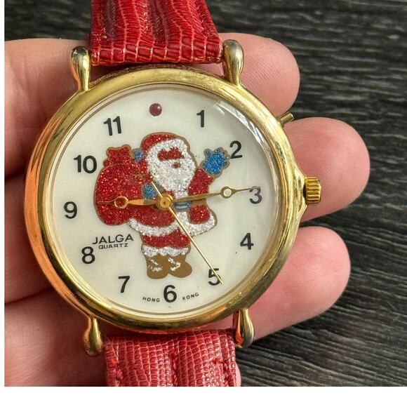jalga | Accessories | Christmas Santa Claus With Glitter Wristwatch ...